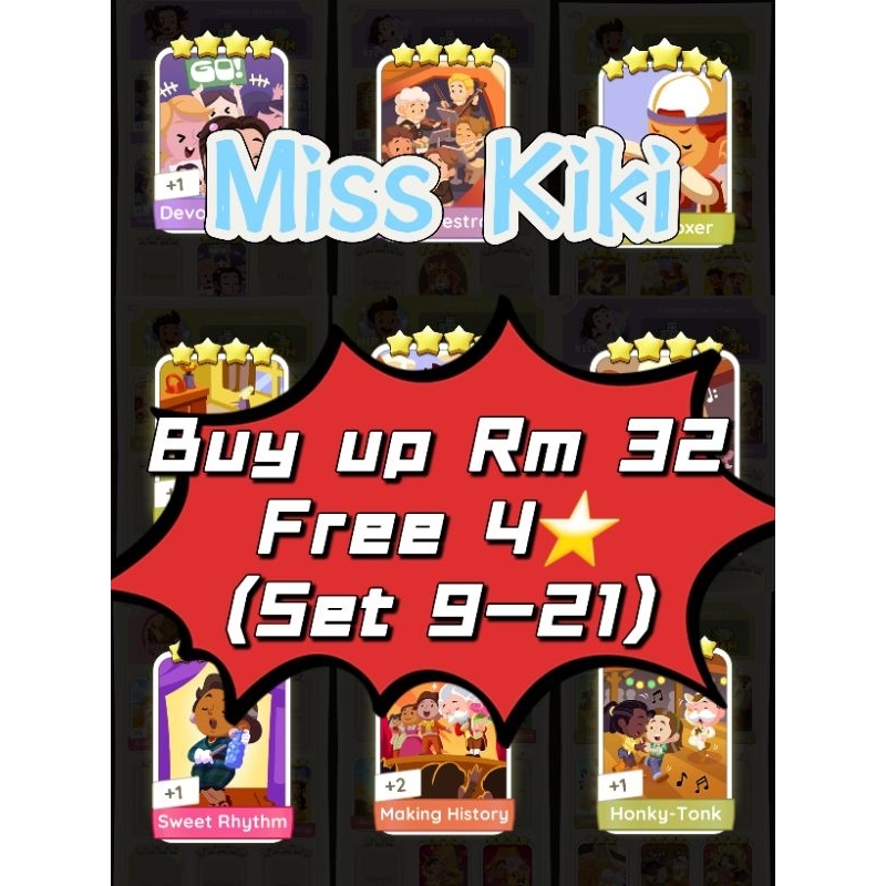 Monopoly Go Stickers | 1-5⭐can send | Shopee Malaysia