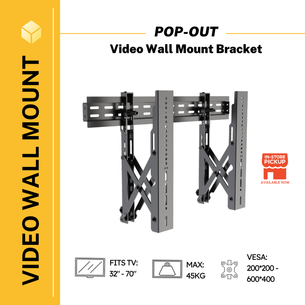POP-OUT Video Wall Mount Bracket Retractable TV Bracket Extended Adjust ...