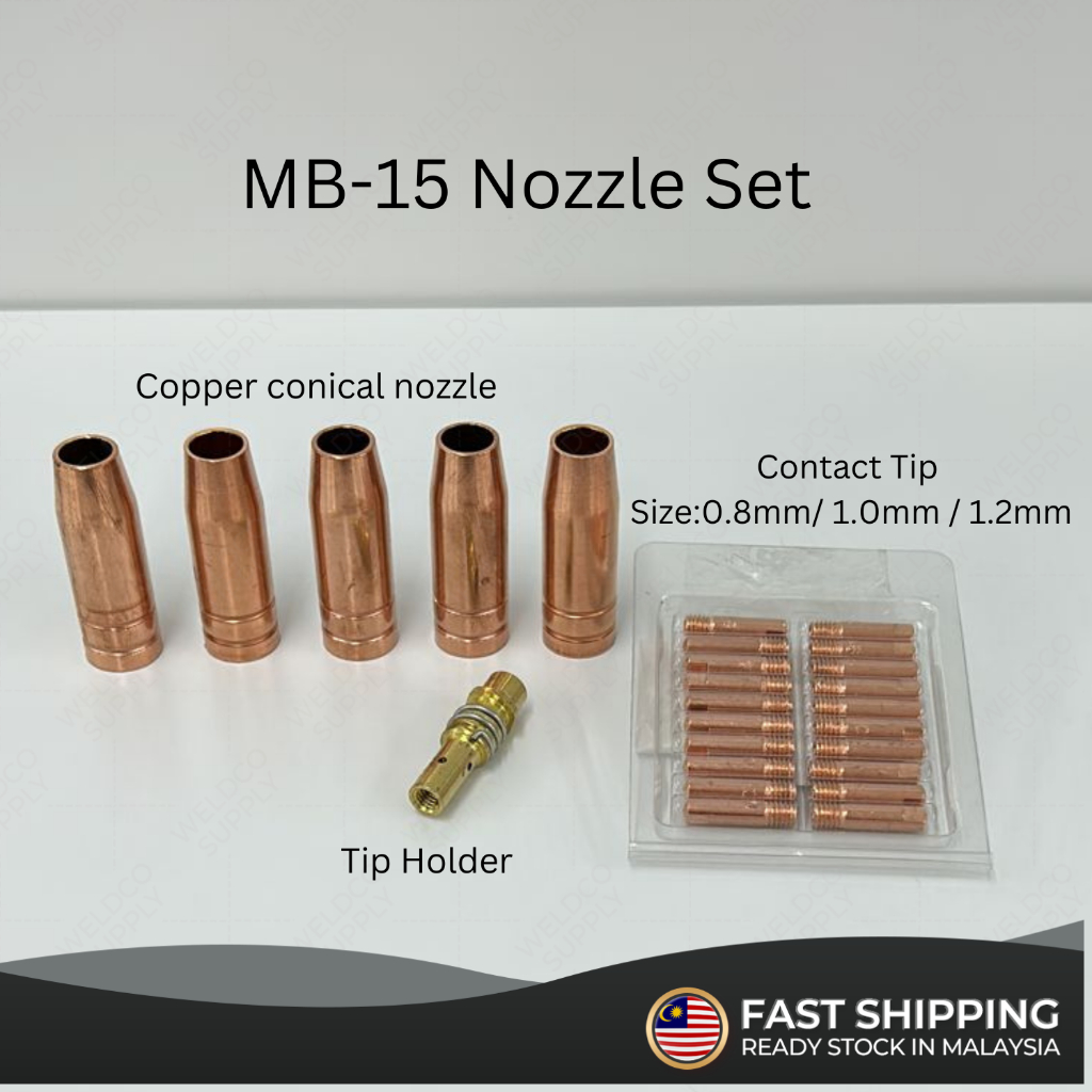 MB15 Mig Nozzle Welding / Mig Gas nozzle / Mig Tip Holder / Welding ...