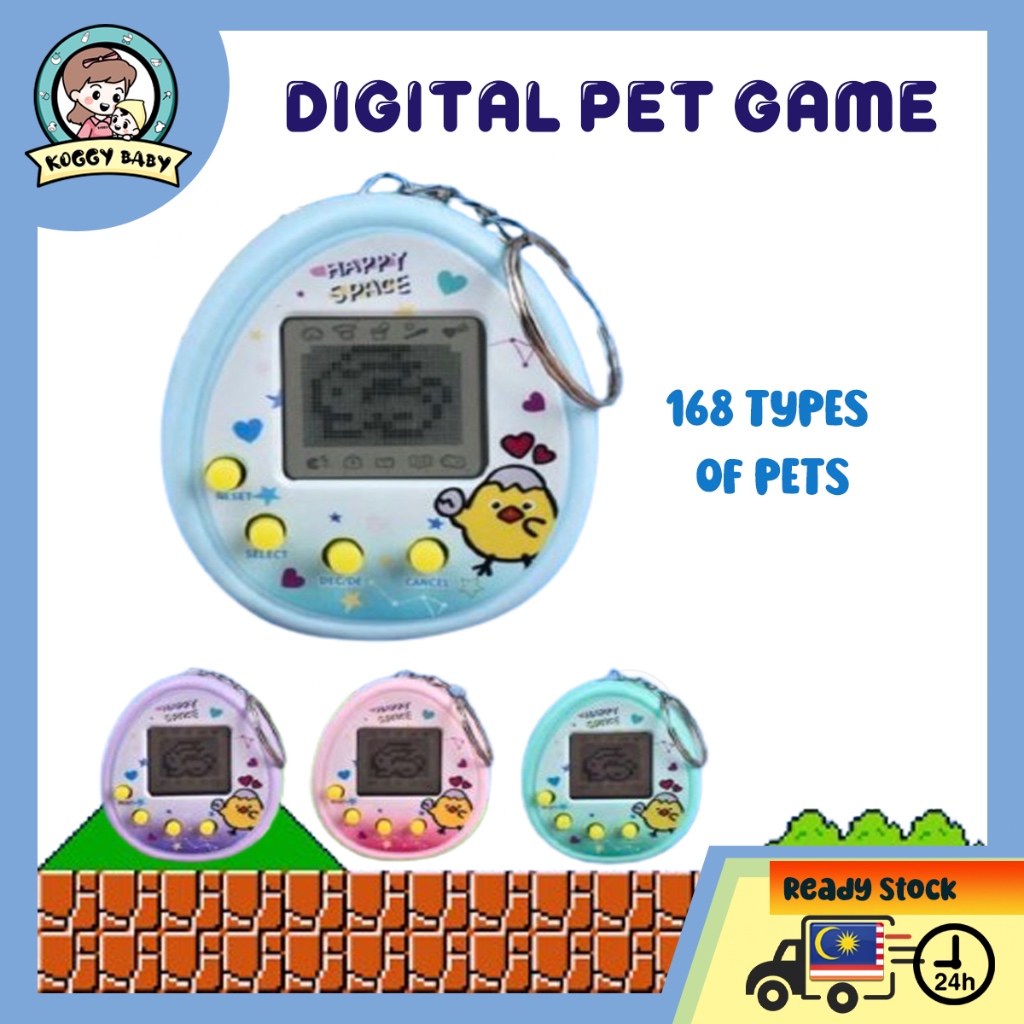 KOGGY Classic Electronic Pet Machine Keychain With 168 Kinds Of Virtual ...