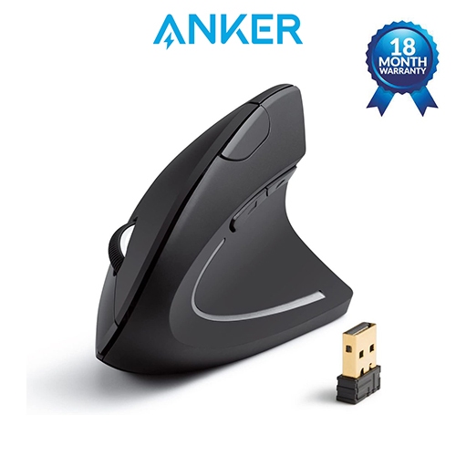 Wireless Vertical Ergonomic Optical Mouse Anker A7852 with 2.4G, 800 ...