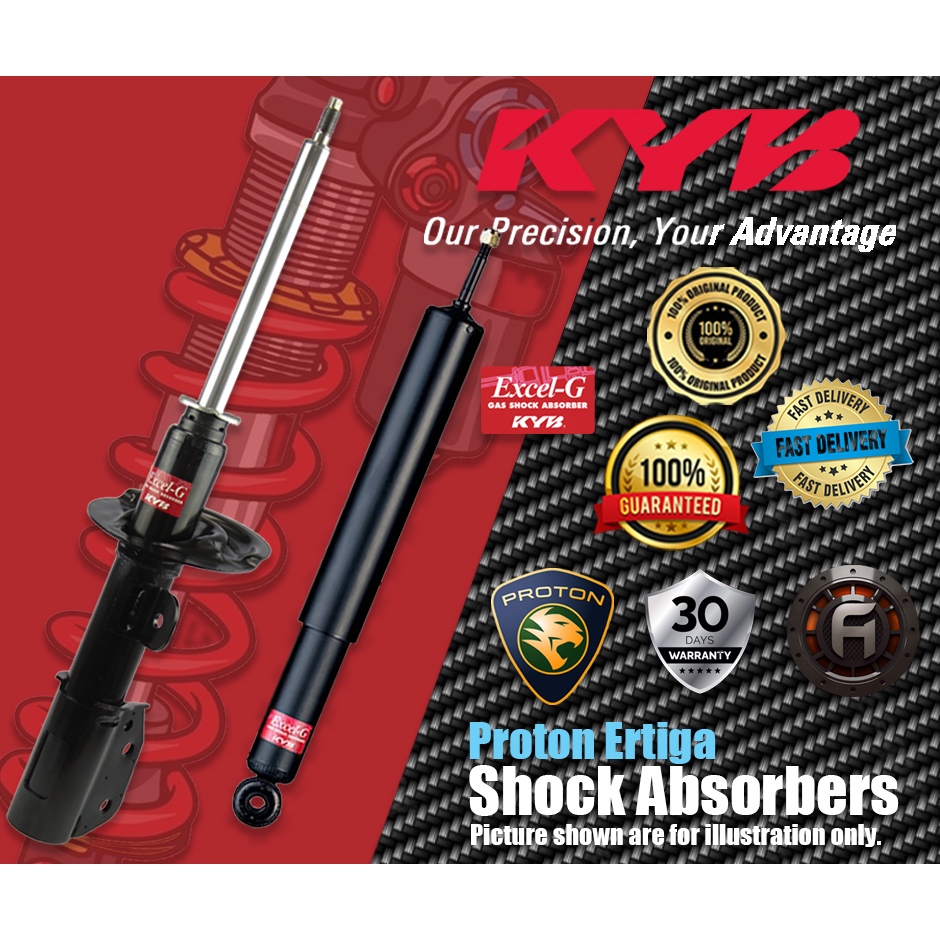 PROTON ERTIGA | FRONT / REAR SHOCK ABSORBERS | GENUINE (KYB / EXCEL-G) | 1 MONTH WARRANTY ...