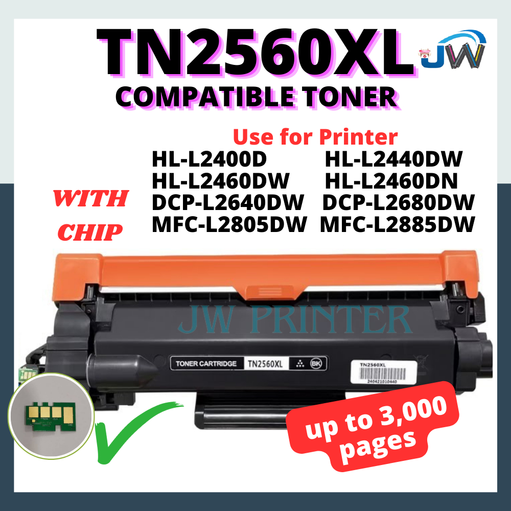 Brother Toner DR2560 TN2560 TN-2560 TN2560XL 2560 DCP-L2640DW HL ...