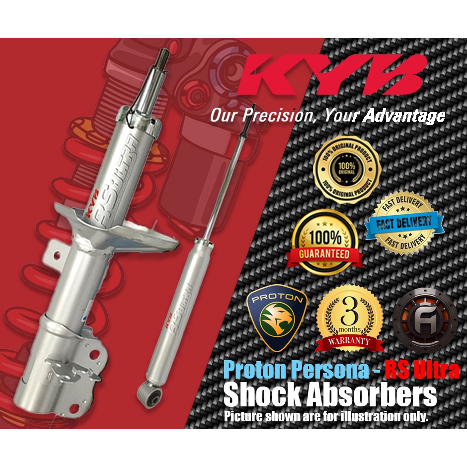 PROTON PERSONA | FRONT / REAR SHOCK ABSORBERS | GENUINE (KYB / RS ULTRA ...