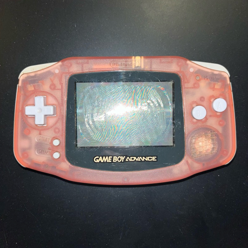 Gameboy Advance AGB-001 With Mario Game Pink Shell Damage Screen Still ...