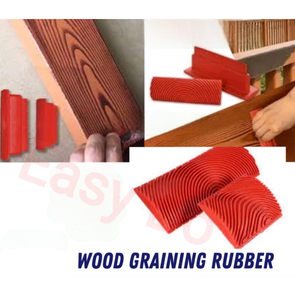 2 pcs 3 INCH & 6 INCH Wood Grain Rubber Tools for Imitation Wood ...