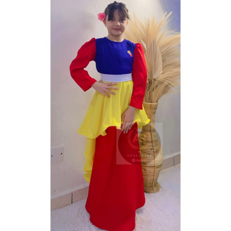 gaun puteri Merdeka malaysia kanak kanak 2024 | Shopee Malaysia