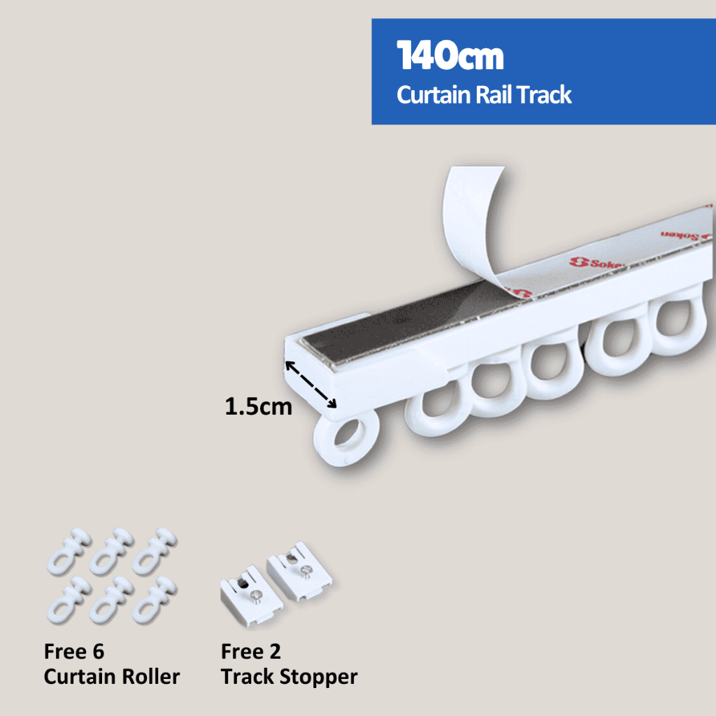 Self Adhesive Rail Langsir Curtain Railing Track Window Blinds Rel ...