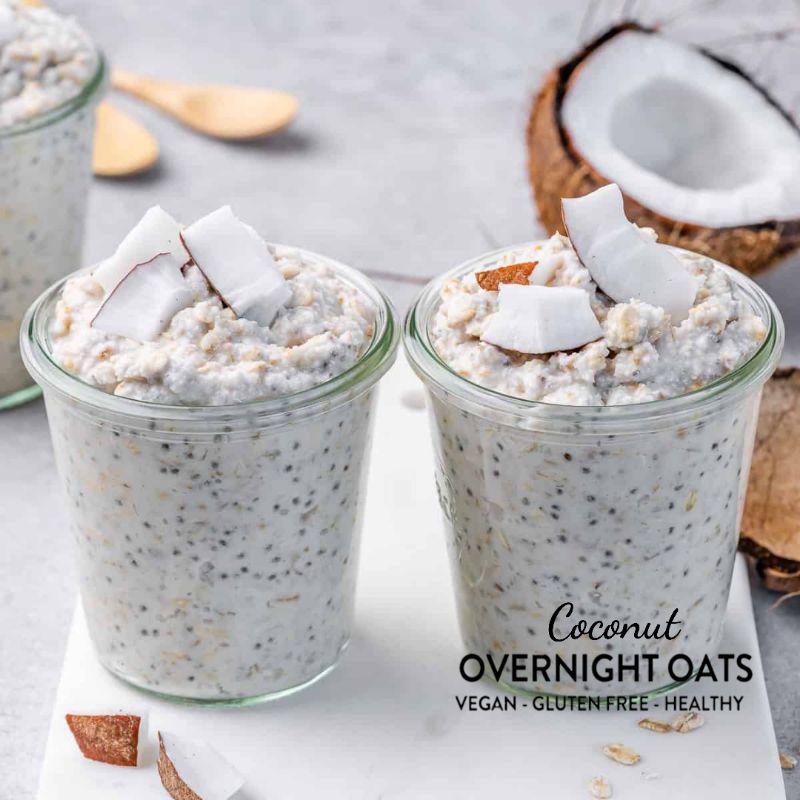 Coconut Overnight Oats premix/Oatmeal for breakfast | Shopee Malaysia