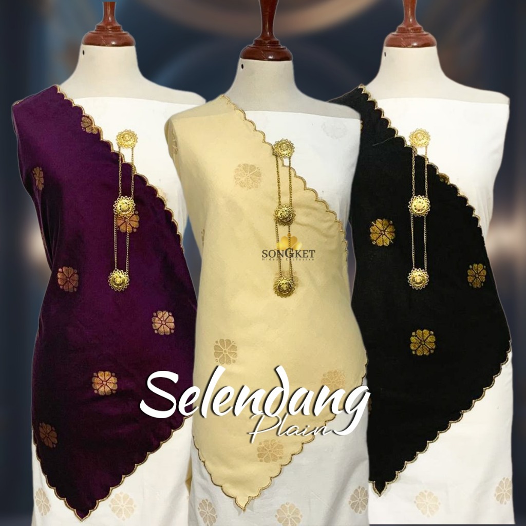 Selendang Plain | Songket Tenun |songket tenun veil |Tudung | Songket Hidaya Exclusive |2025 ...