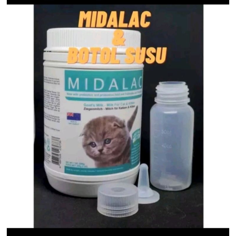 MIDALAC 200g (PETS MILK) + botol susu 60cc | Shopee Malaysia