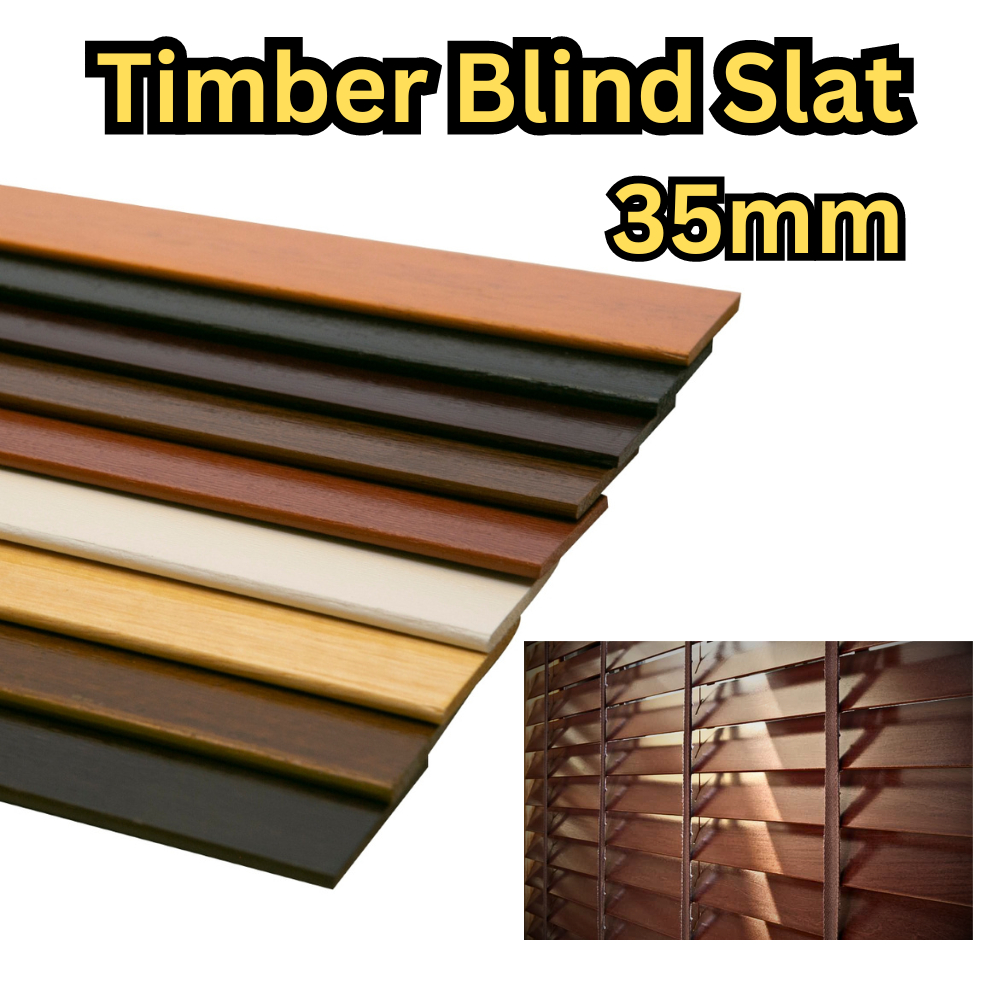 35mm Timber Blind Accessories Slat Bidai Kayu | Shopee Malaysia