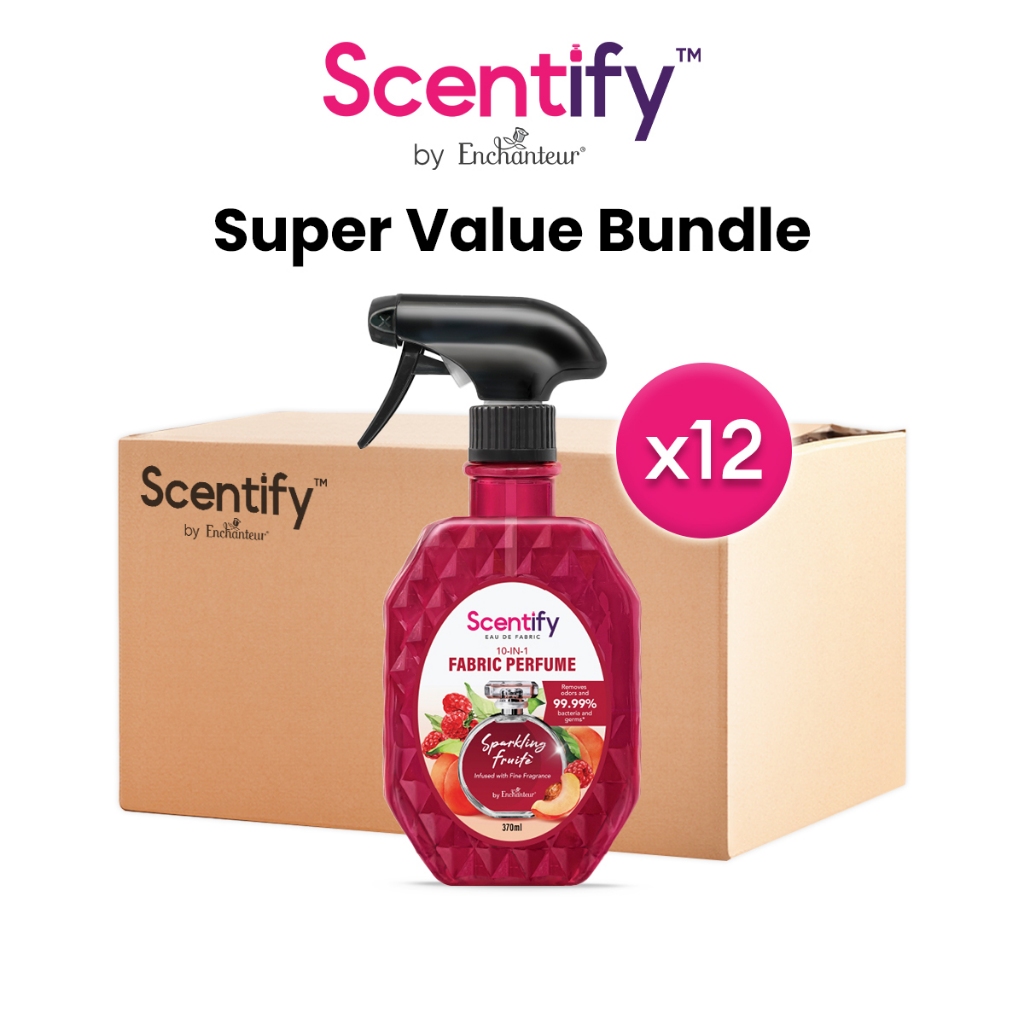 [Super Value Bundle] SCENTIFY Eau De Fabric Sparkling Fruité 370ml x12 ...