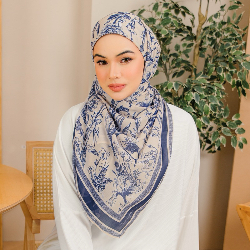 Printed Bawal by Kurung Tokma (Cotton Voile Tudung Bawal Corak Bidang ...