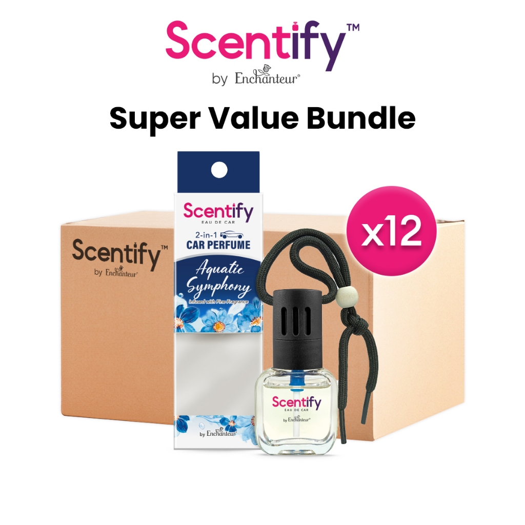 [Super Value Bundle] Scentify Eau De Car Perfume Aquatic Symphony 14ml ...