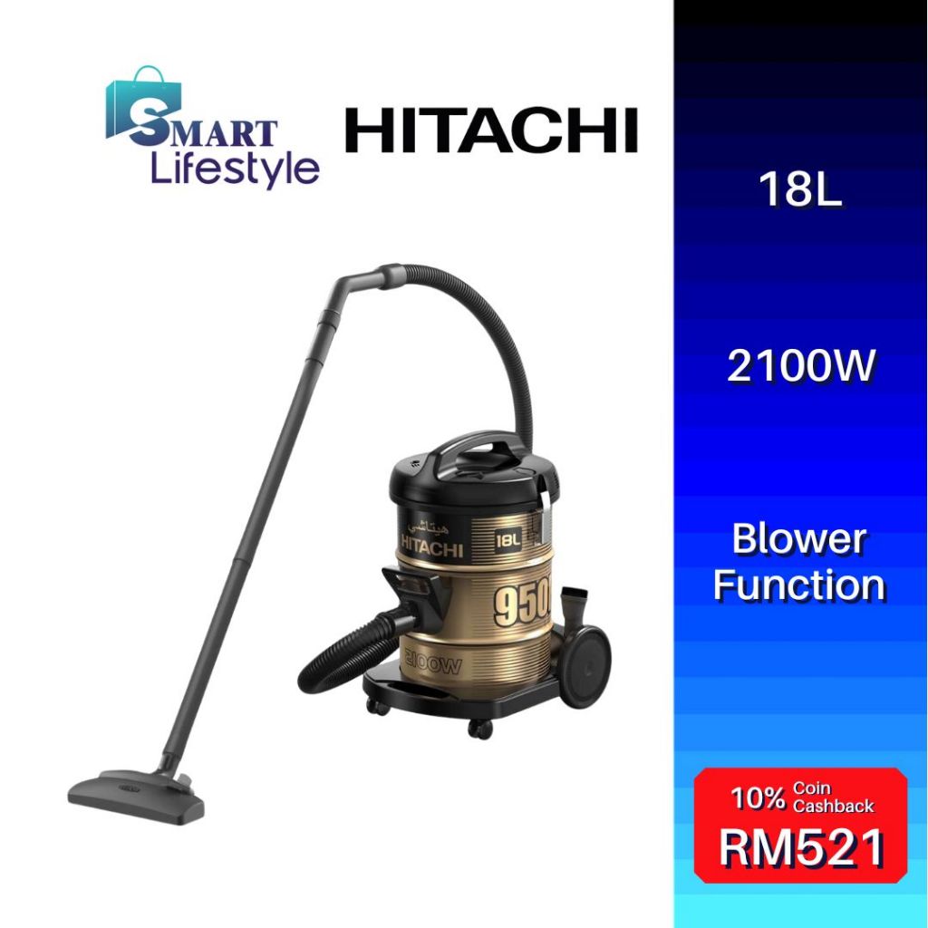 Hitachi Pail Can Vacuum Cleaner (2100W/18L) CV-950F | Shopee Malaysia
