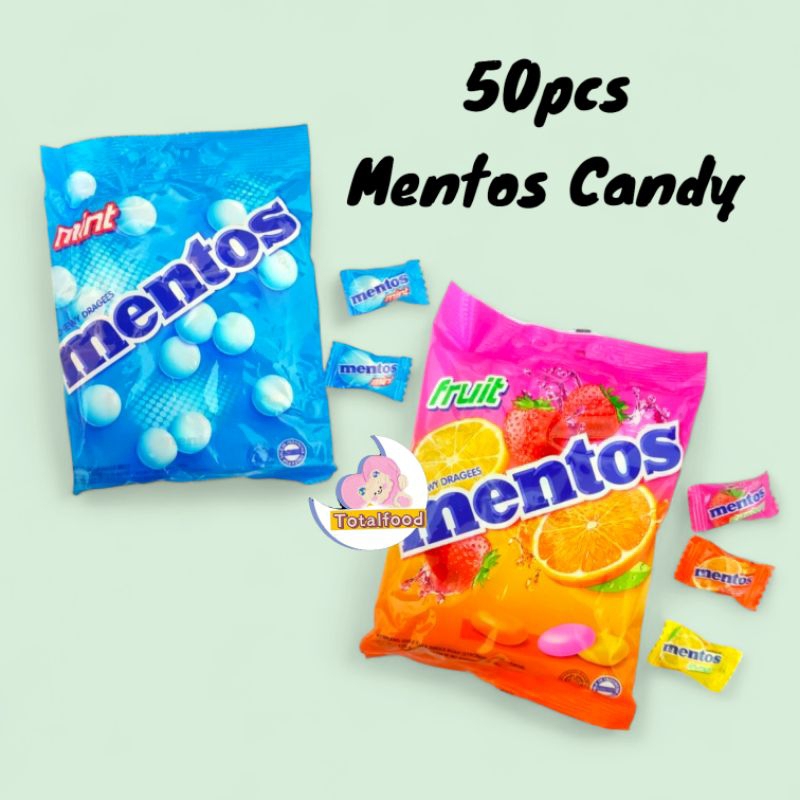 50pcs Mini Mentos Candy chewy dragees frutis /mints | Shopee Malaysia