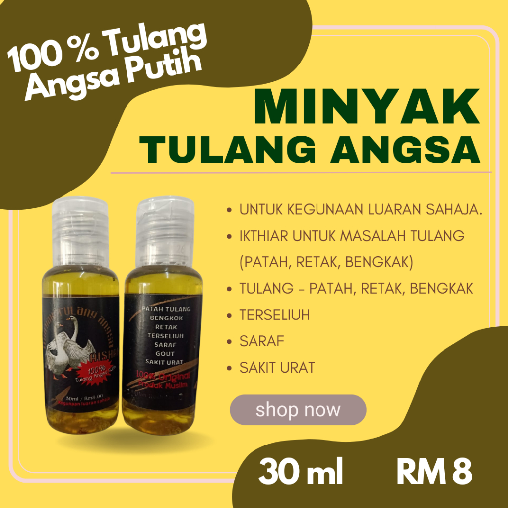 30ml Minyak Tulang Angsa 100% Ori (tiada campuran asing) | Shopee Malaysia