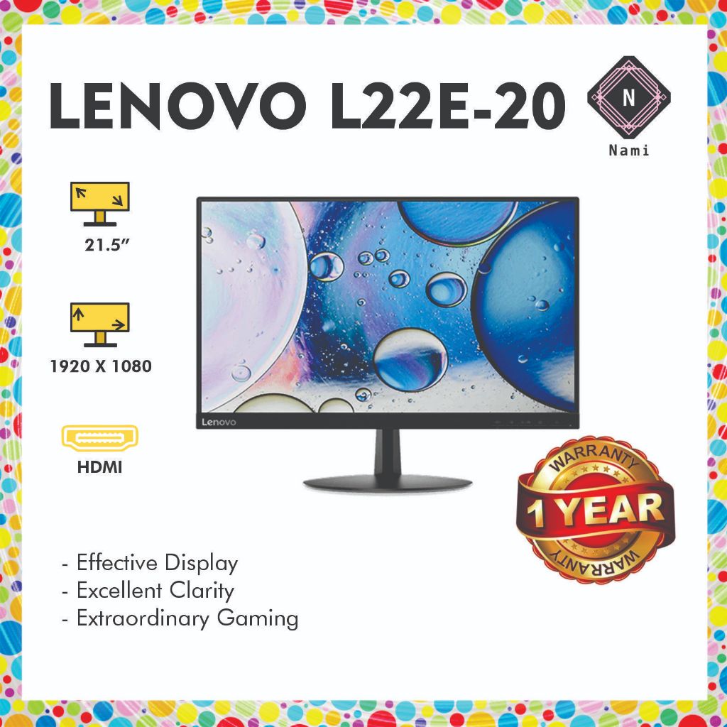 LENOVO L22e-20 FHD LED Monitor | Shopee Malaysia