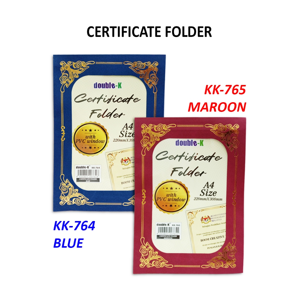 Double-K Certificate Folder (PVC Window) - RM2.80/pcs | Shopee Malaysia