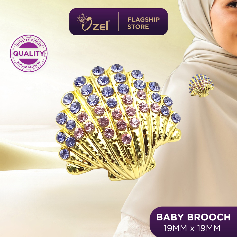 Ozel Brooch Seashell Babybrooch G38040 | Kerongsang & Pin Tudung, Hijab ...