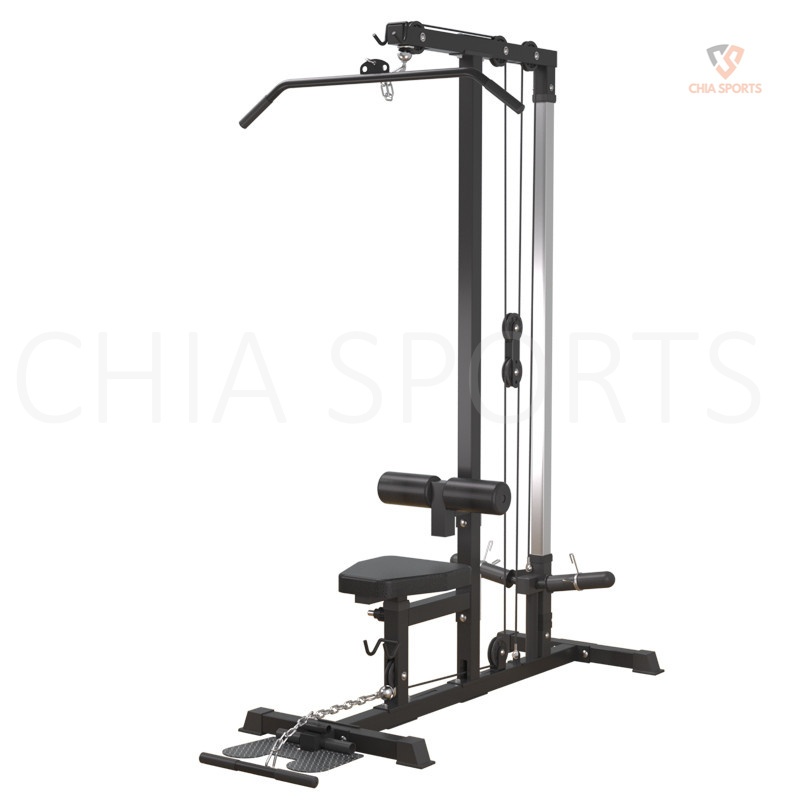 Cable Row Lat Pulldown Machine Hi Lo Pulley Station Plate Loaded Multi ...