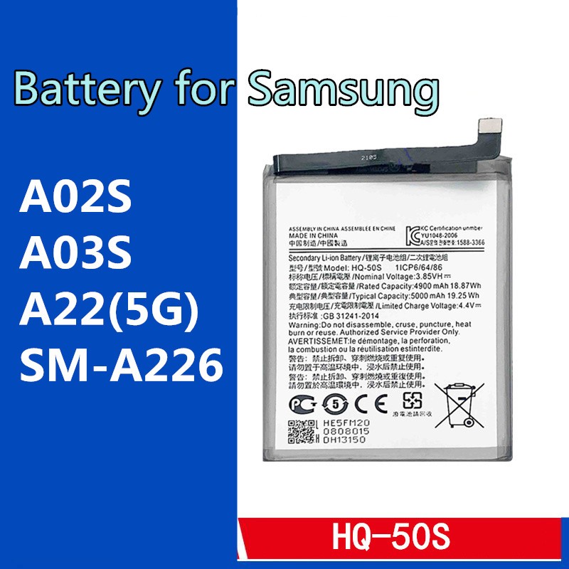 Battery For Samsung A22(5G) SM-A226 Bateri Samsung A02s / A03s Batery ...