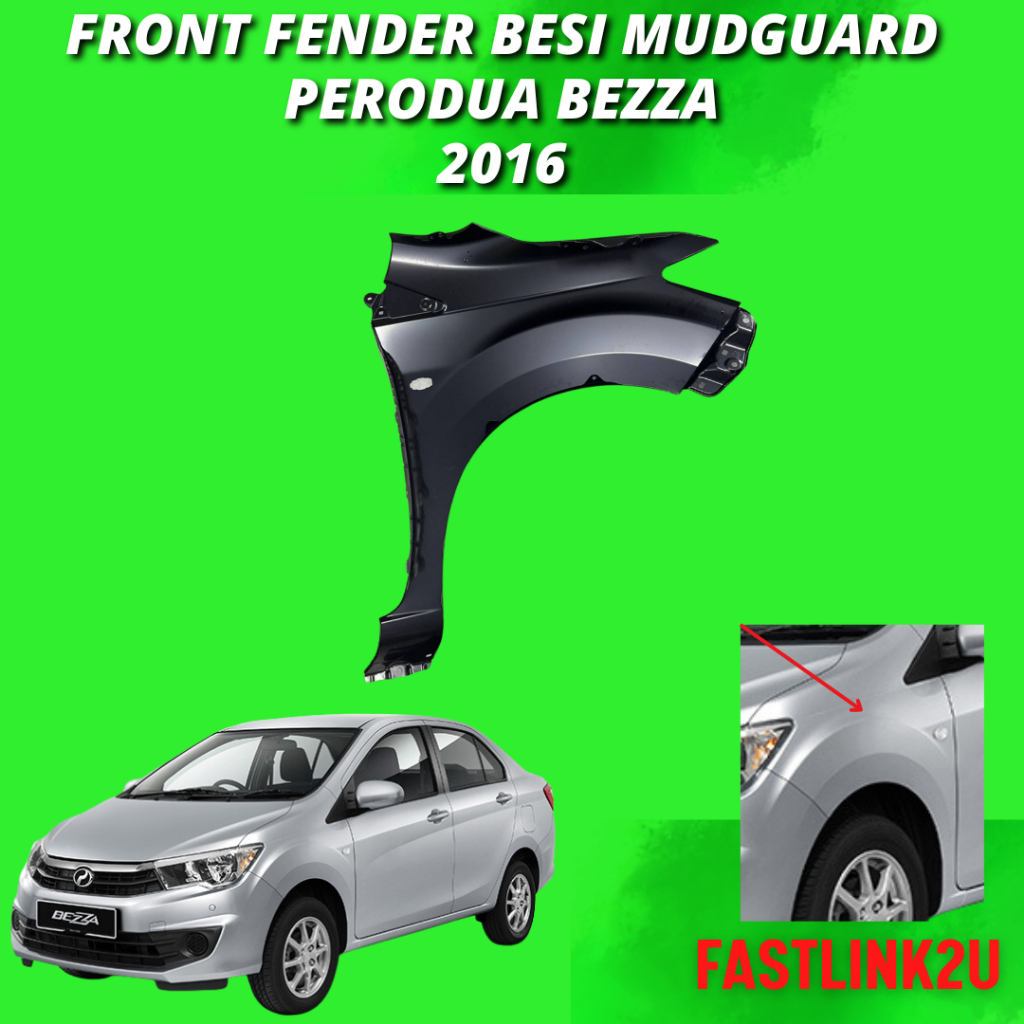 Fastlink Front Fender Besi Mudguard With Hole Signal Original Perodua ...