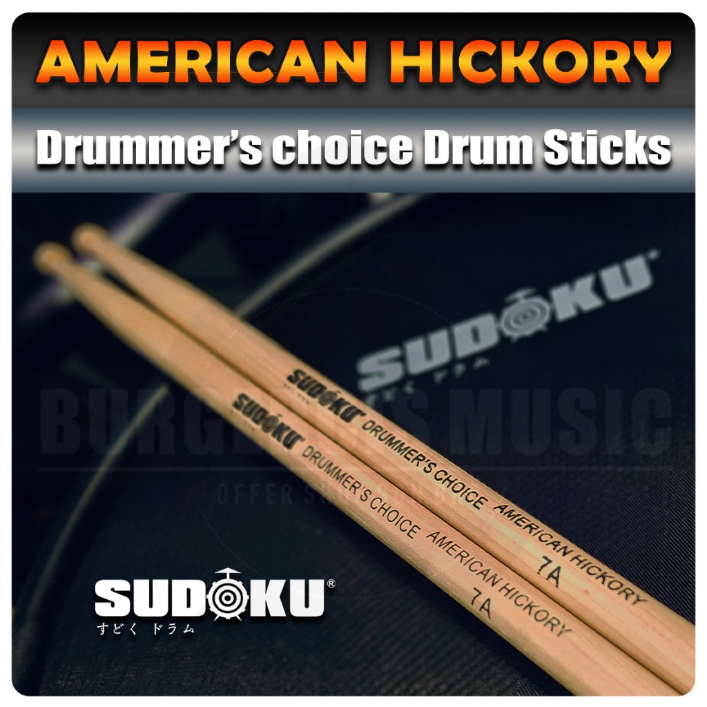 Sudoku Kayu Drumstick American Hickory 7A 5A (Kayu dari USA) / Sudoku ...