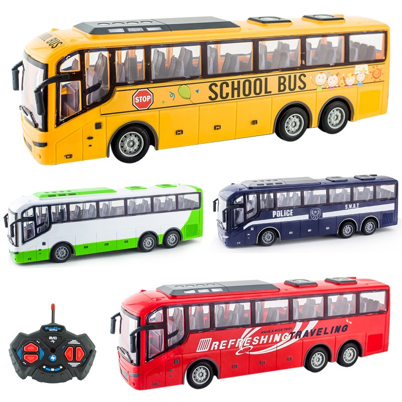 Simulate Remote Control School Bus Toy For Kid RC Vehicles Bus With ...