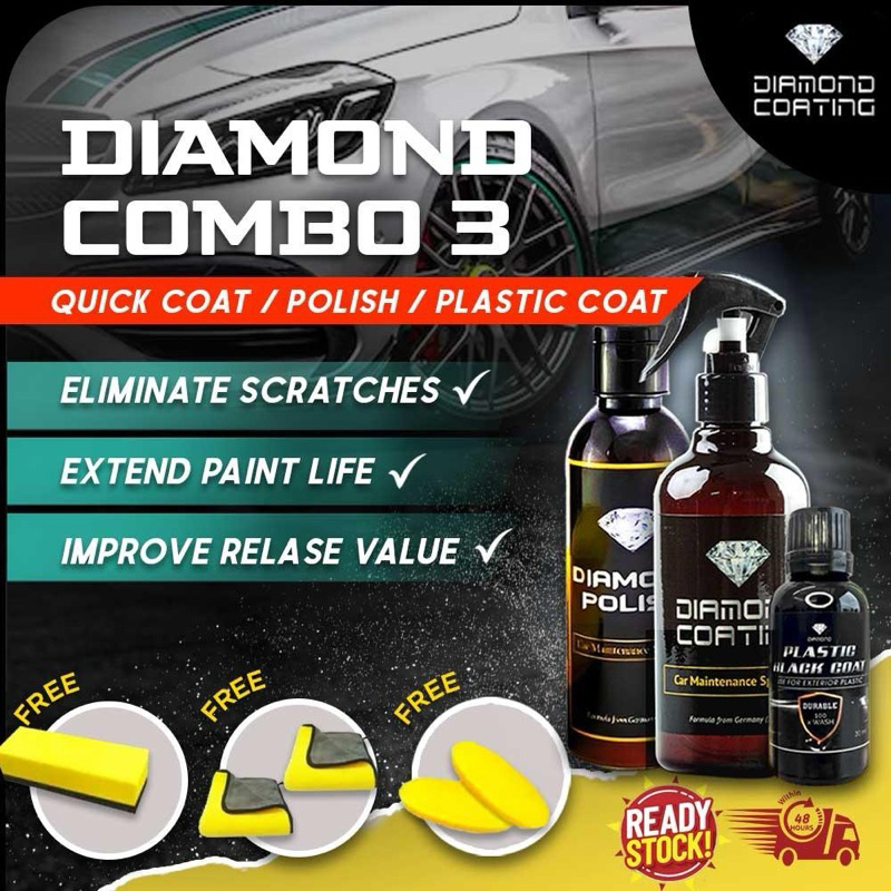 Diamond Coating【Polish+Coating】Diamond Combo 3 Series COMBO SET Quick ...