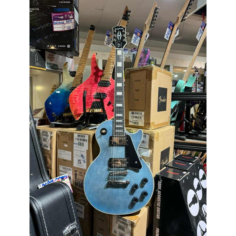 Epiphone Les Paul Custom Figured Transparent Blue [Exclusive Model ...
