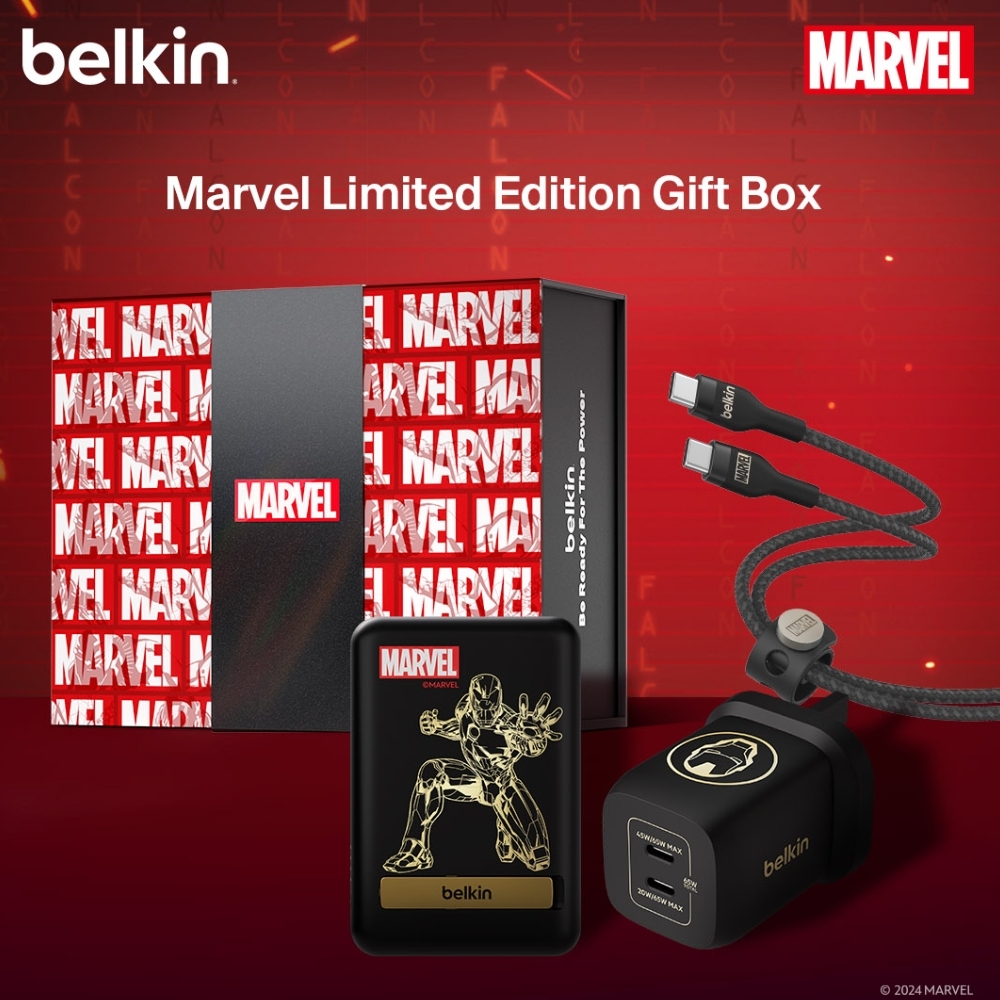 Belkin Marvel Gift Box (Wall Charger, Magnetic Power Bank and USB-C to ...