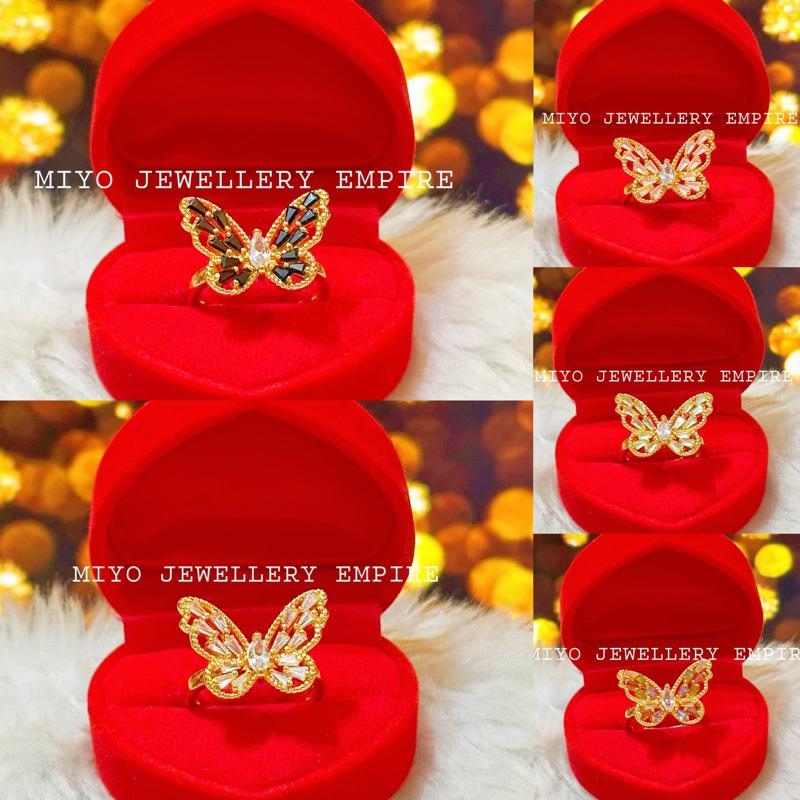 BUTTERFLY RING / CINCIN RAMA RAMA COP 916 ( Emas bangkok / Emas korea ...