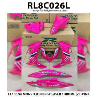 COVER SET LC135 V8 YAMAHA Monster Energy Laser Chrome (23) Pink ...