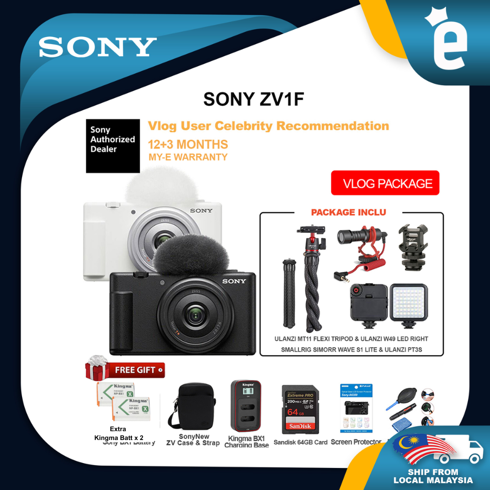 Sony ZV-1F ZV1F Digital Camera Vlogging Camera SONY MALAYSIA 12+3 MONTH ...