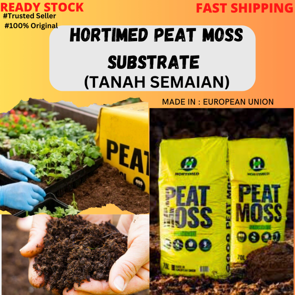 Tanah Semaian HORTIMED PEAT MOSS SUBSTRATE High Quality 💥 | Peat Moss ...