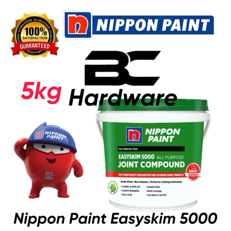 5KG NIPPON PAINT EasySKIM 5000 All Purpose Joint Compound Wall Cement ...