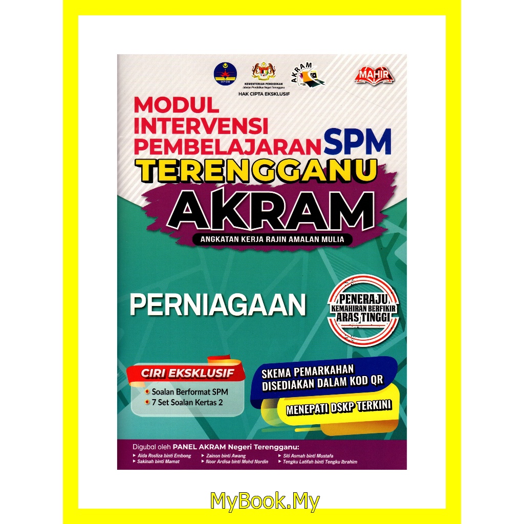 *BARU* MyB Buku Latihan : Perniagaan Modul Intervensi Pembelajaran Terengganu SPM AKRAM (Mahir ...