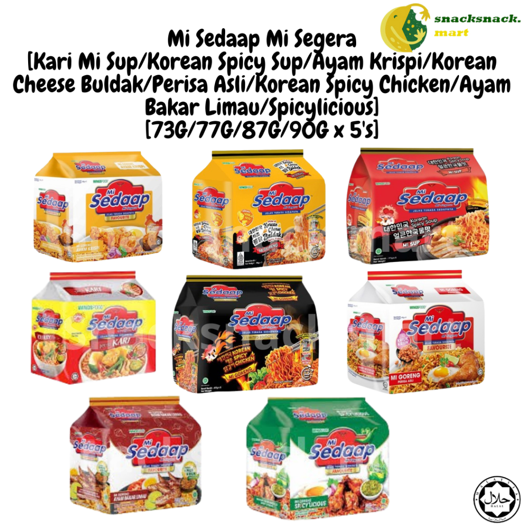 {READY STOCK} Mi Sedaap Mi Segera [Kari Mi Sup/Korean Spicy Sup/Ayam ...