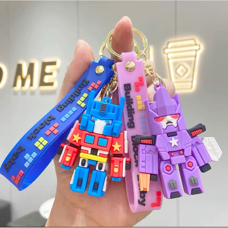 [MALAYSIA SELLER] Cartoon Transformer Cute Little New Doll Car Keychain ...