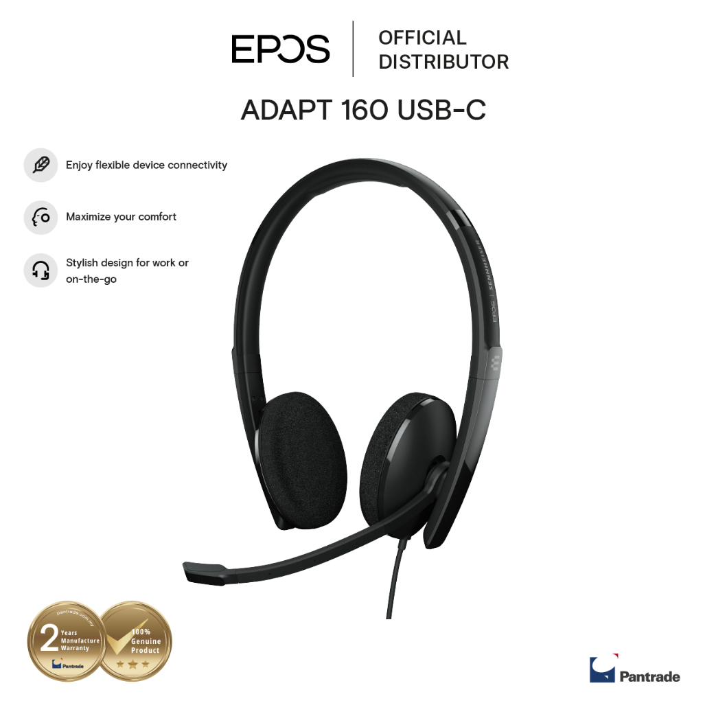 EPOS ADAPT 160 USB-C Headset | Shopee Malaysia