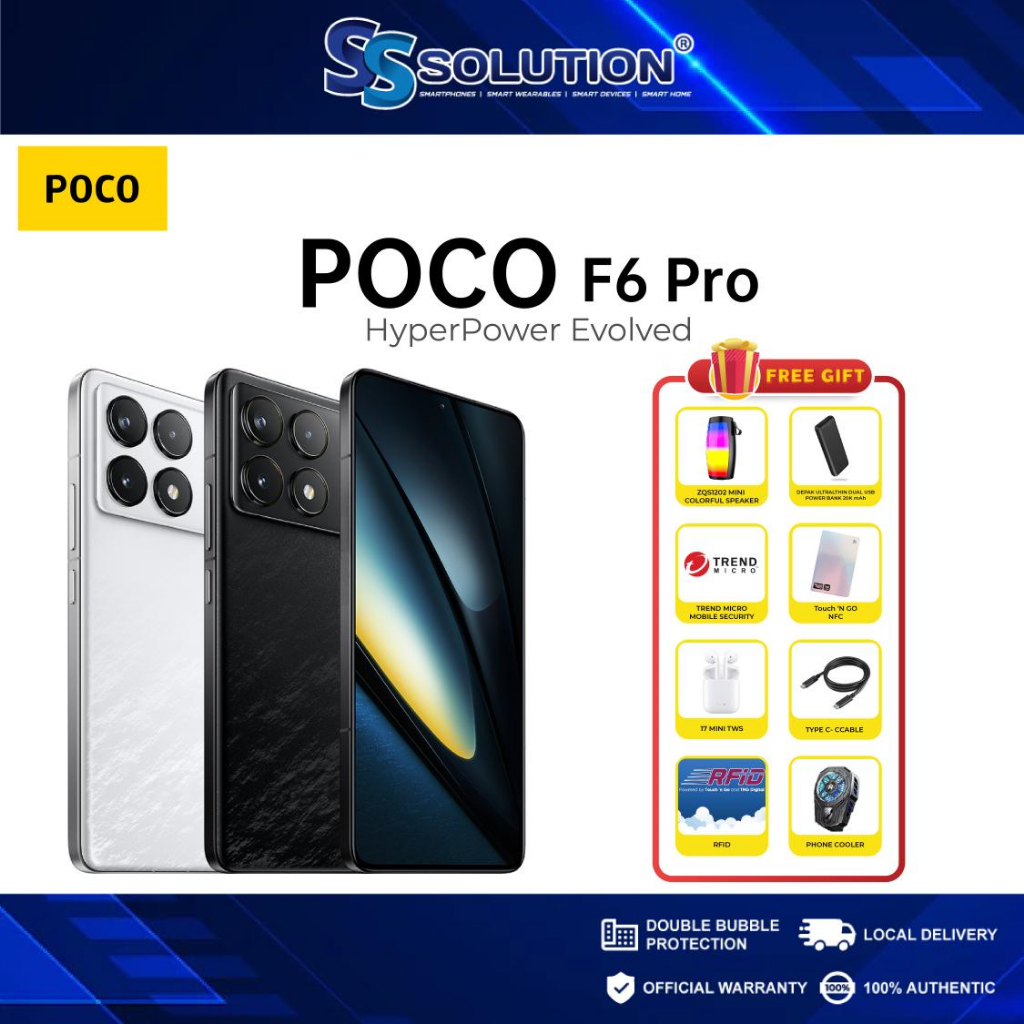POCO F6 Pro 5G (12/16GB + 256/512GB/1TB) 6.67" WQHD+ Flow AMOLED ...