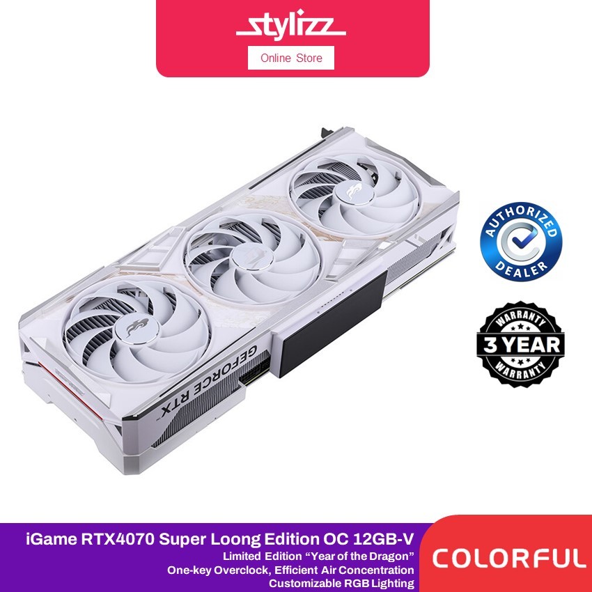 COLORFUL IGAME GEFORCE RTX4070 SUPER OC 12GB GDDR6X - LOONG EDITION ...
