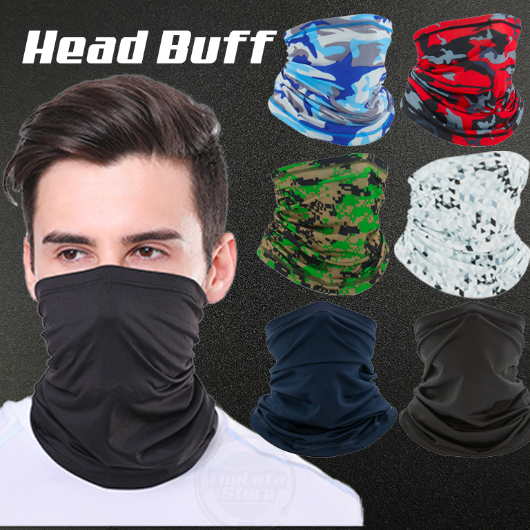 Head Buff Anti Dust UV protect Fishing Ice Silk Bandanan Head Scarf ...