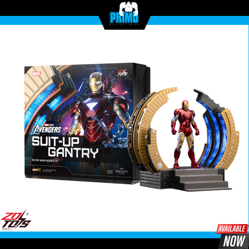 ZD Toys Iron Man Mark 6 with Suit-up Gantry Infinity Saga - Action ...