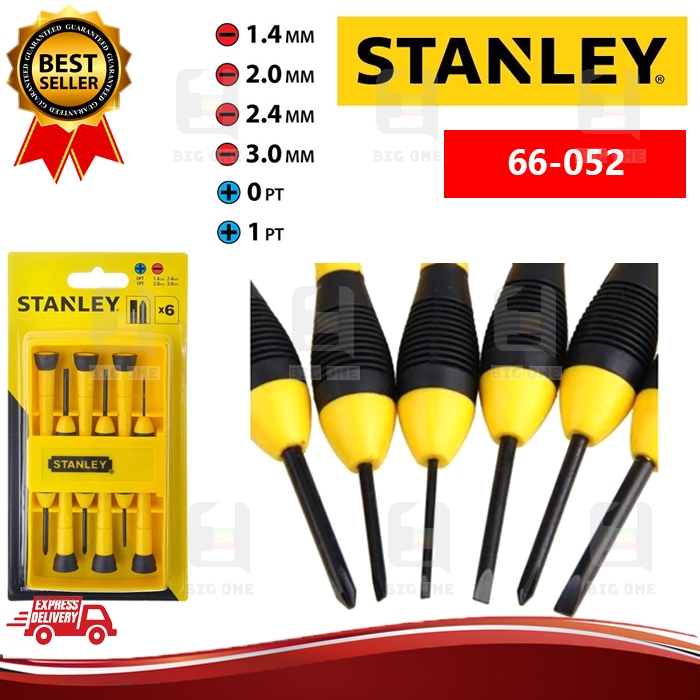 STANLEY STHT66052-8 PRECISION MINI SCREWDRIVER SET BI-MAT MATERIAL FOR ...