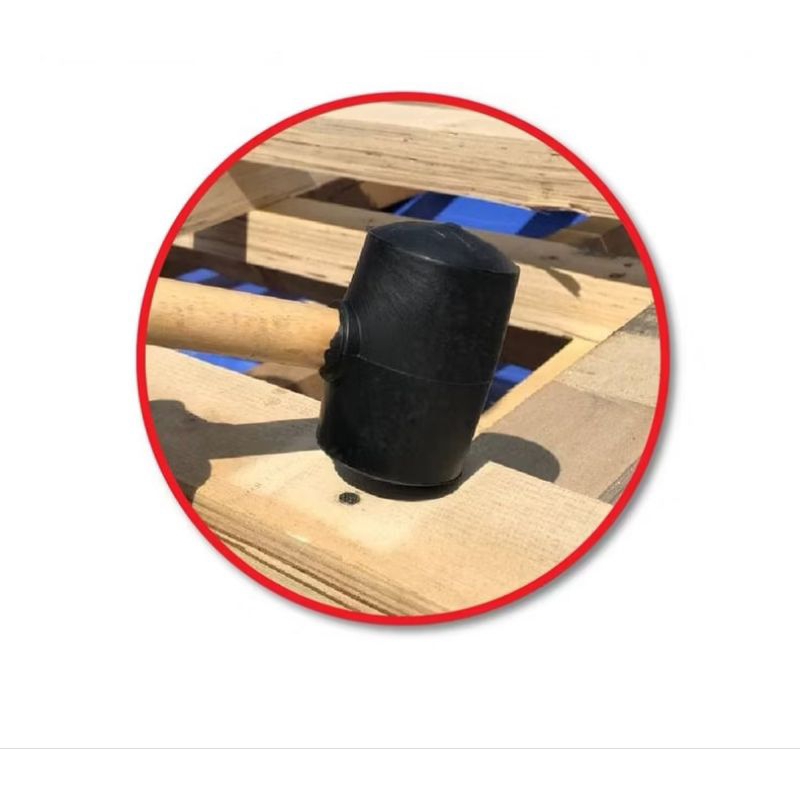 Double-Faced Solid Rubber Hammer Rubber MalletsRubber Head Wood Handle ...