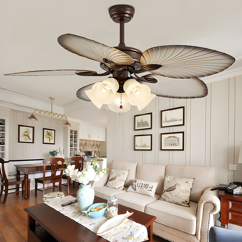 GOGEOUS Kipas Siling Lampu Moden 6 Speed Strong Wind DC Motor Wooden ...