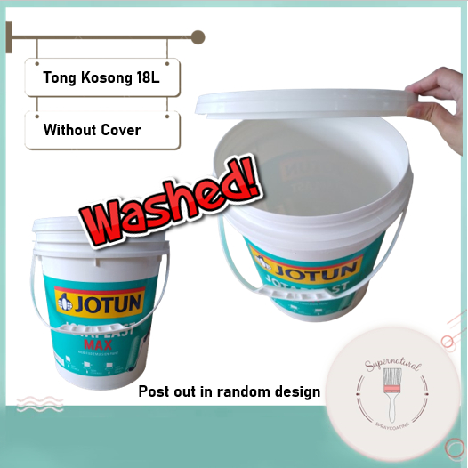 Tong Kosong Cat Plastic 18Liter & 20Liter | Empty Plastic Paint Pail ...